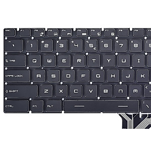 Replacement Keyboard for MSI GE75 Raider, GS75 Stealth, GL75 GL65 GP65 GP75 Leopard Series Game Laptop with Per-Key RGB Backlit Keyboard US Layout