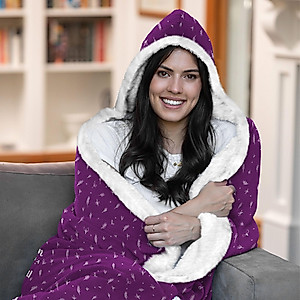 Bible Verse You Are Fleece Wearable Blanket Hoodie - Inspirational Christian Gifts for Women Mom Sister Female Her Wife - Birthday Gifts for Women - Women Gifts for Christmas