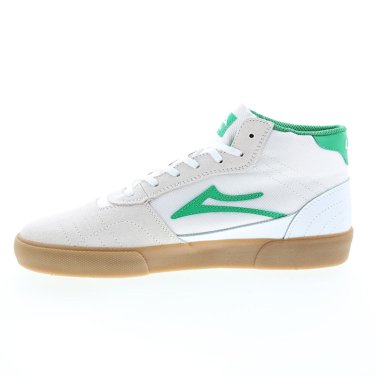 Lakai Cambridge Mid, Skate Shoes, White/Grass Suede, 12