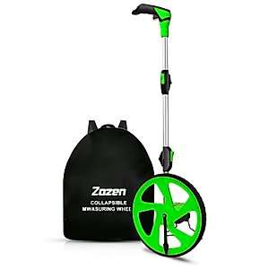 Zozen Measuring wheel, Distance measuring wheel in feet, Wheel Measuring Tool, Rolling Measurement Wheel, Collapsible with Backpack [Up To 10,000Ft]|12’’ Diameter Wheel - Adapt to various roads.
