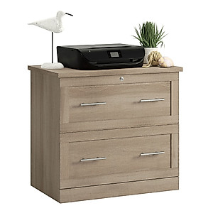 Realspace® 29-7/16"W x 18-1/2"D Lateral 2-Drawer File Cabinet, Spring Oak
