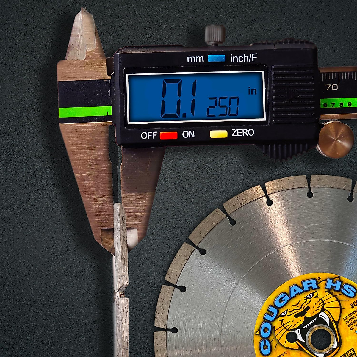 Delta Diamond Cougar HS 14 inch Diamond Blade, Premium, Segmented, General Purpose Dry or Wet Cutting of Concrete, Block, Paver, Brick (14" X 1"-20mm Arbor)