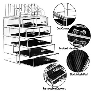 HBlife Makeup Organizer, 360 Degree Rotating Perfume Organizer Clear