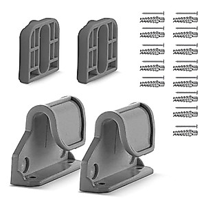 Dearlomum Retractable Baby Gate Replacement Parts, Original Hardware Set (Including 2 x Latchs + 2 x Brackets + 1 Set of Screws) for Retractable Gate Asin B09K7GXDVT/B09K7J4PH2/B09XMRJ87H (Grey)