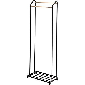 YAMAZAKI home Tower Rolling Garment Rack BK Space saving One Size Black
