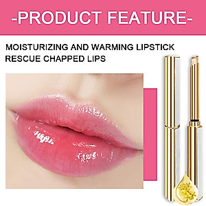 BINGBRUSH 2Pcs Clear Crystal Color Changing Lipstick, Moisturizing, Waterproof, Long Lasting, Made with Avocado, Beeswax, Plant Extract, Olive Oil, 6 Kinds of Vitamin E