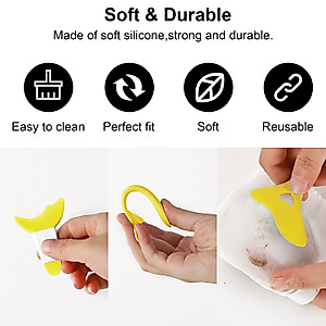 SUMEITANG Eyeliner Stencils 2Pcs Reusable Silicone Eyeliner Aid Mascara Shield Multifunctional Makeup Stencil for Beginners Eyeliner Eyelash Eyeshadow Lipstick Applicator Guide Tool Easy to Use-Yellow