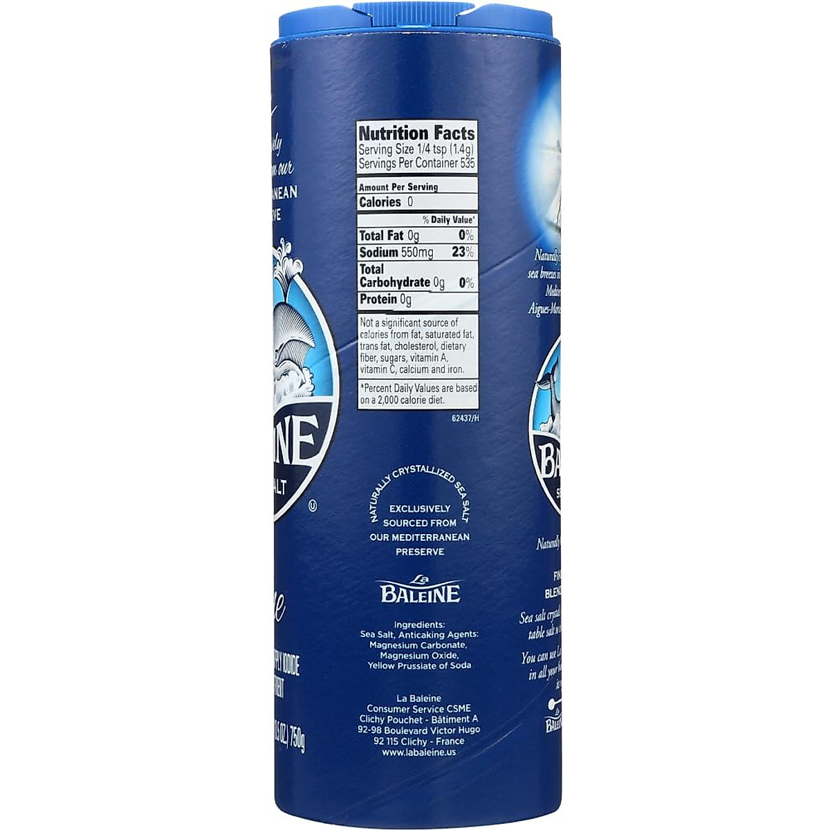 La Baleine · French Fine Sea Salt · 750g - 26.5 Oz ( Pack of 2)