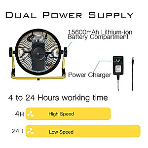Geek Aire CF1 Outdoor Fan 12 Inch Cordless Variable Speed Rechargeable (2 Pack)