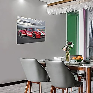 Car Poster Ferrari F40 Supercar Posters Racing Car Canvas Wall Art For Boy's Bedroom SuperCar Wall Decor Frame-style 24x16inch(60x40cm)