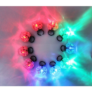 ROUNDSQUARE Bachelorette Party Light Up Rings Engagement Diamond Rings – 10 Packs