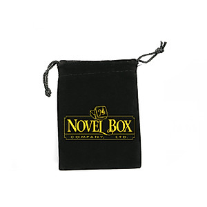 Novel Box Detachable Magnetic Lid Acrylic Black Jewelry Display Case 14.75X8.25X1.15 + Custom NB Pouch