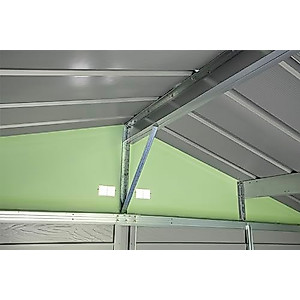 Arrow Select 10' x 8' Outdoor Lockable Steel Storage Shed Building, Sage Green