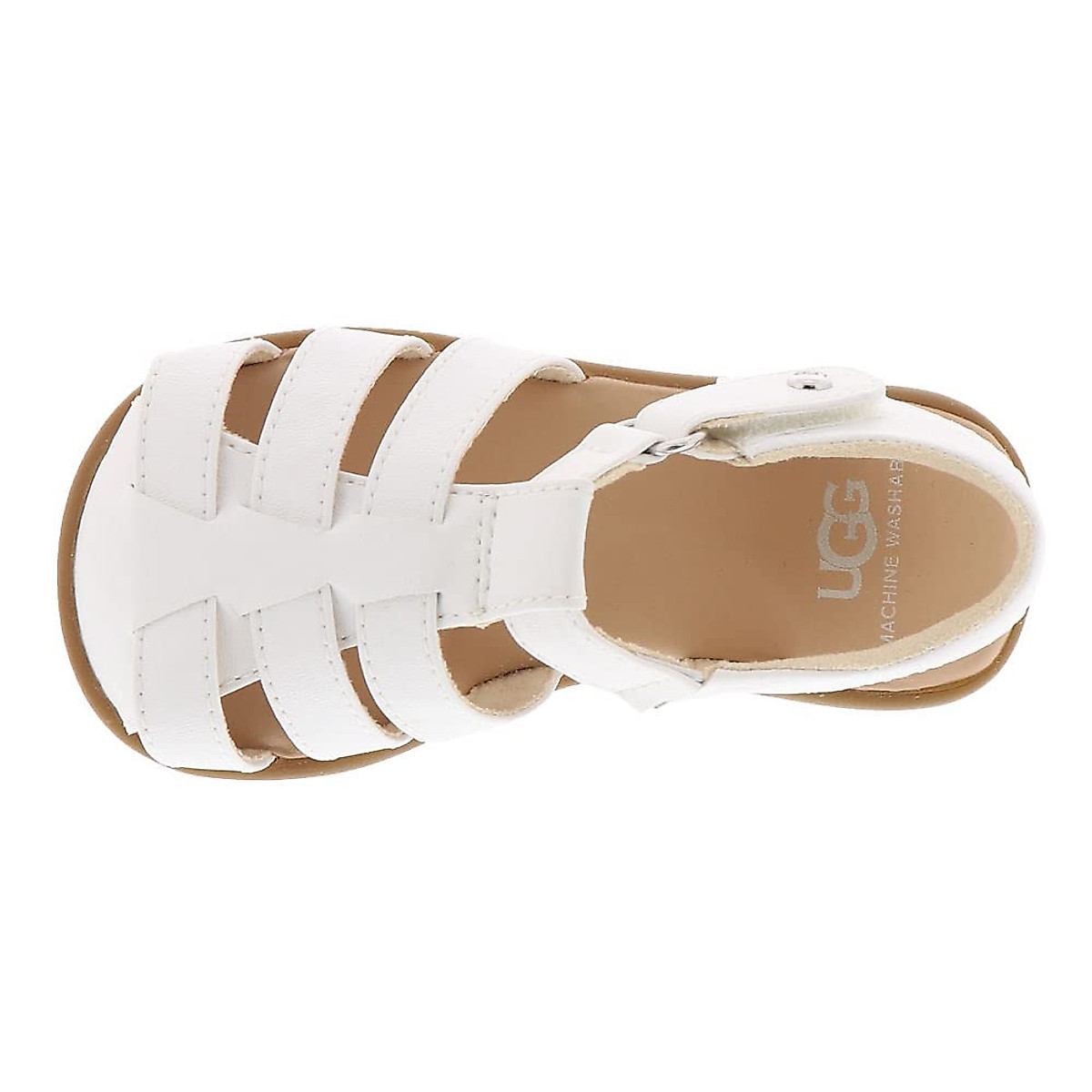 UGG Unisex-Child Kolding Sandal, White, 7