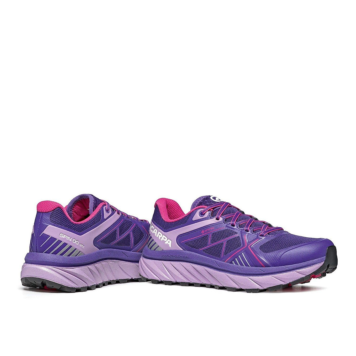SCARPA Women's Spin Infinity GTX Waterproof Gore-Tex Trail Shoes for Hiking and Trail Running - Deep Blue/Lavender - 9-9.5