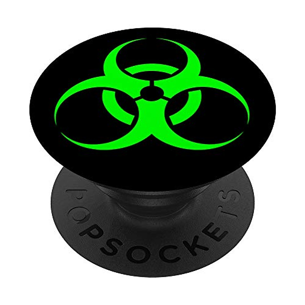 Black Green Biohazard Toxic Hazard Warning PopSockets Swappable PopGrip
