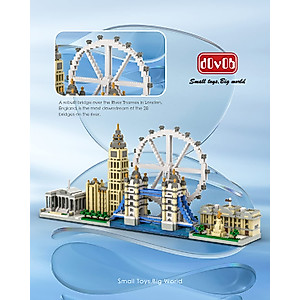 dOvOb Architecture London Skyline Collection Micro Mini Blocks Set Model Kit and Gift for Kids and Adults (3076 Pieces)