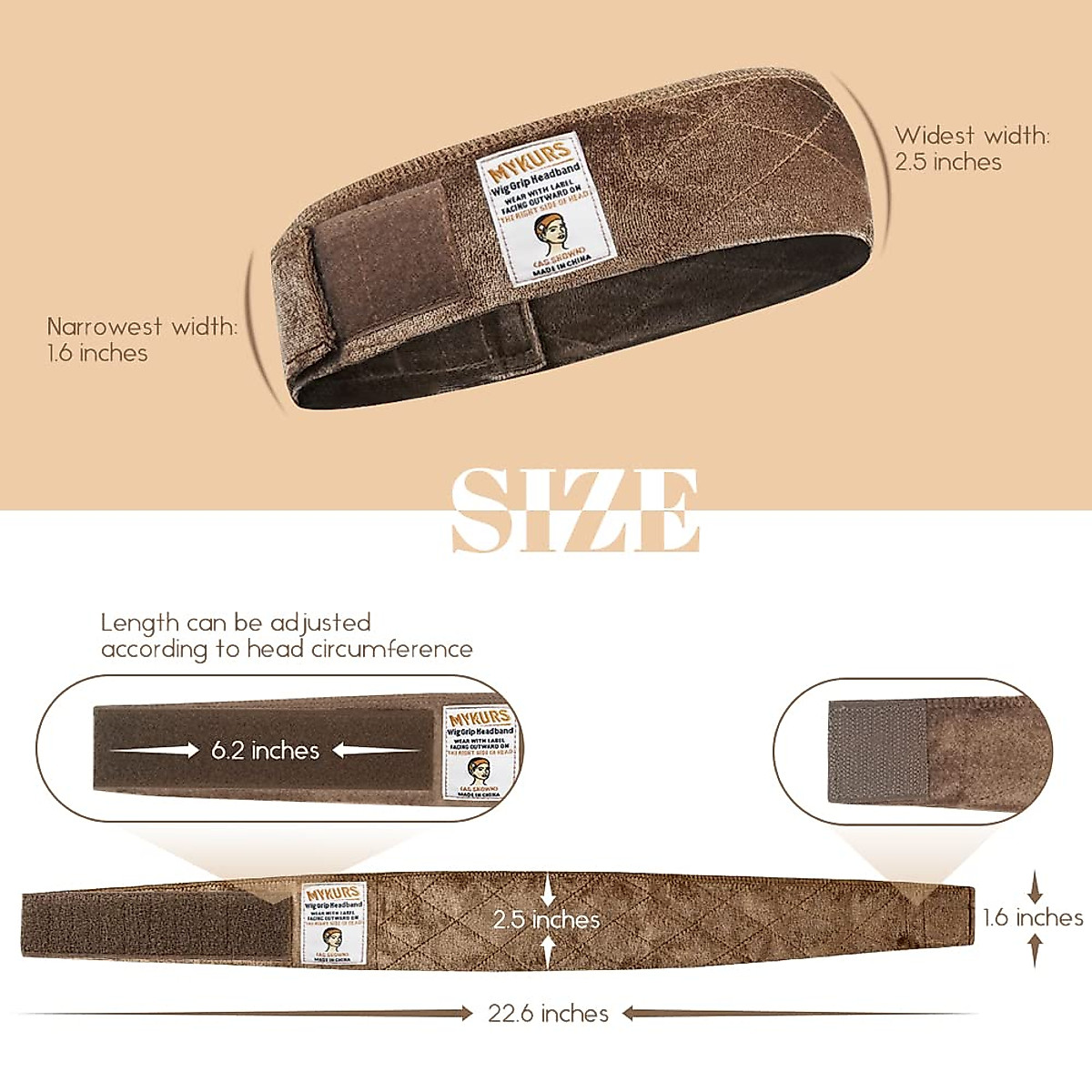 MYKURS Wig Grip for Keeping Wig in Place, Non Slip Wig Headbands, Wig Bands to Secure Wig, 4 PCS