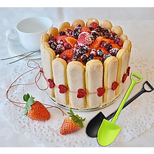 OaaXbbECco Novelty Mini Shovel Shape Spoons Cute Disposable Plastic Dessert Spoons