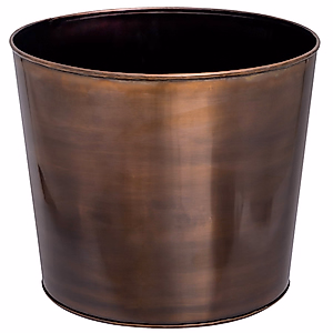 H Potter Large Tall Planter Pot Outdoor Indoor Copper Flower Decorative Weather Resistant Garden Deck Patio GAR568