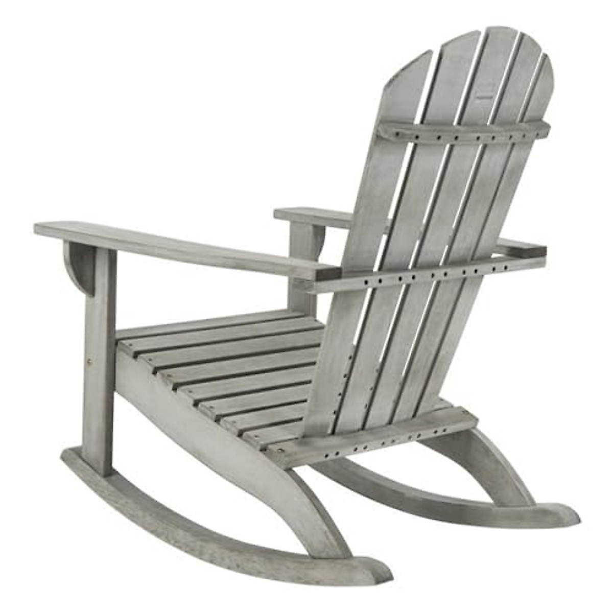 SAFAVIEH PAT7042A Outdoor Collection Brizio Teak Rocking Adirondack Chair