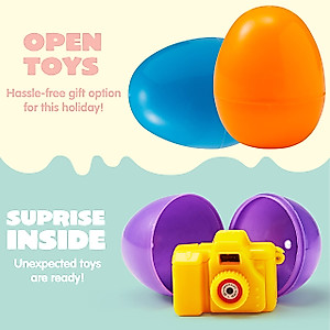 JOYIN 48Pcs Easter Eggs with Toys Inside, Prefilled Easter Eggs with Popular Assorted Toys for Kids Boys Girls, Easter Party Favors Easter Eggs Hunt, Basket Stuffers Filler, Classroom Exchange