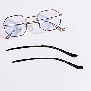 Hemobllo Metal Glasses Replacement Temple, Eyeglasses Arms Legs 1 Pair Glasses Temple Eyewear Frame Temple Sunglasses Arm Replacement (Black)