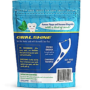 2-in-1 Dental Floss Picks for Teeth | Mint Dental Floss Sticks | Glide Dental Floss Technology | Tooth Floss for Adults | Picks Dental Flossers | Tooth Floss Dental | 3x90 Count (270 Gum Floss Picks)