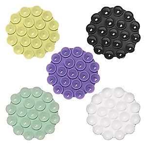 DGBGoo 5 PCS Suction Phone Case Adhesive Silicone Suction Cup Phone Holder Case for Hand Mobile Devices Mount (5 Colors)