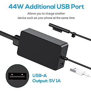 TREE.NB Laptop Surface Pro Charger 15V 2.58A 44W Power Supply for Microsoft Surface Book Surface Pro 8/7/6/5/4/3 Laptop 1/2/3 Surface Go 1/2 & Surface Book (Not Compatible Surface 3)