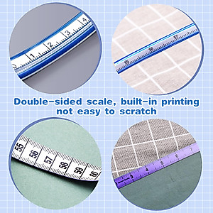 Kollase Flexible Ruler, Curve Ruler 60cm/24in, Sewing Ruler, Curve Ruler for Pattern Making, for Quilting and Sewing with 1 Tape Measure, Quilting Tolls and Supplies