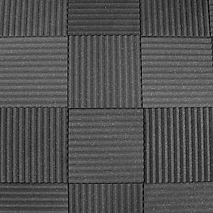 Soundproofing Acoustic Studio Foam - Wedge Style Panels - 12"x12"x1" Tiles - 6 Pack - DIY Acoustic Treatment for Recording Studio, Podcasting, Voice Over Vocal Booths, and More