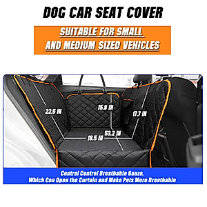 QUYDDC Dog Car Seat Cover 100% Waterproof, Dog Seat Cover with Side Flaps from Scratching, Keeping Car Pristine Clean, Non-Slip Pet Seat Covers, for Car,Trucks Suvs Machine Washable 59" W x 65" L