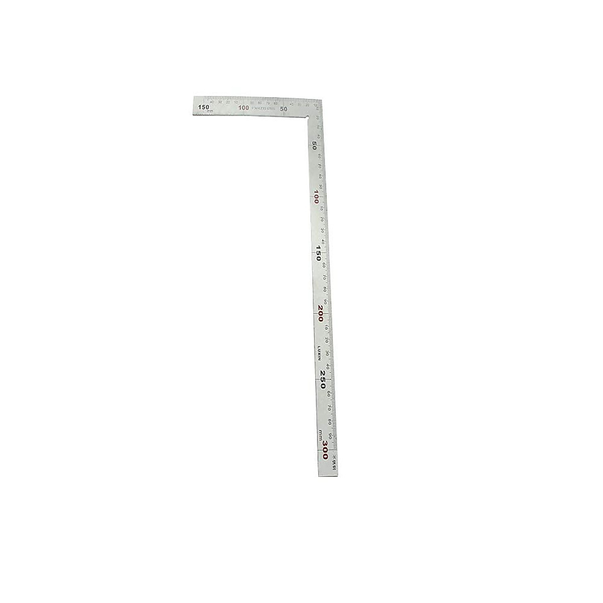 Auniwaig Carpenter Square,Framing Square,150mmx300mm Stainless Steel Square Right Angle Ruler Thicken Try Square Ruler Tools 90 Degree for Carpenter Engineer 1Pc