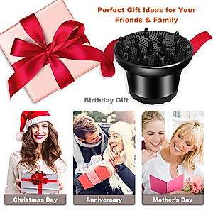 Universal Hair Diffuser, Hair Dryer Diffuser Attachment for Curly and Natural Wavy Hair, Professional Blow Dryer Diffuser, Adjustable from 1.4 Inch to 2.6 Inch