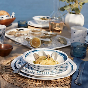 Lenox Blue Bay Melamine 20-Piece Dinnerware Set, 13.35 LB, 0