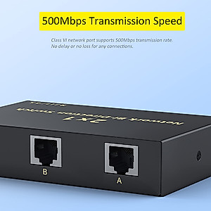 RJ45 Network Switch Selector 2x1 Ethernet RJ45 Network Switch Splitter Selector Box 100M/1000M