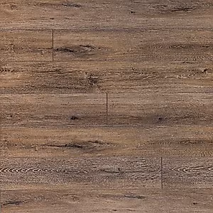 MSI Rutledge 7 in. x 48 in. x 20 MIL Luxury Vinyl Flooring, Rigid Core Planks, LVT Tile, Click Lock Floating Floor, Waterproof LVT, Wood Grain Finish, CASE, Autumn Woods Brown, 23 Square Feet