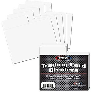 Baseball Card Storage Box, 10 Count - Store up to 8000 Trading Cards, with 40 Dividers