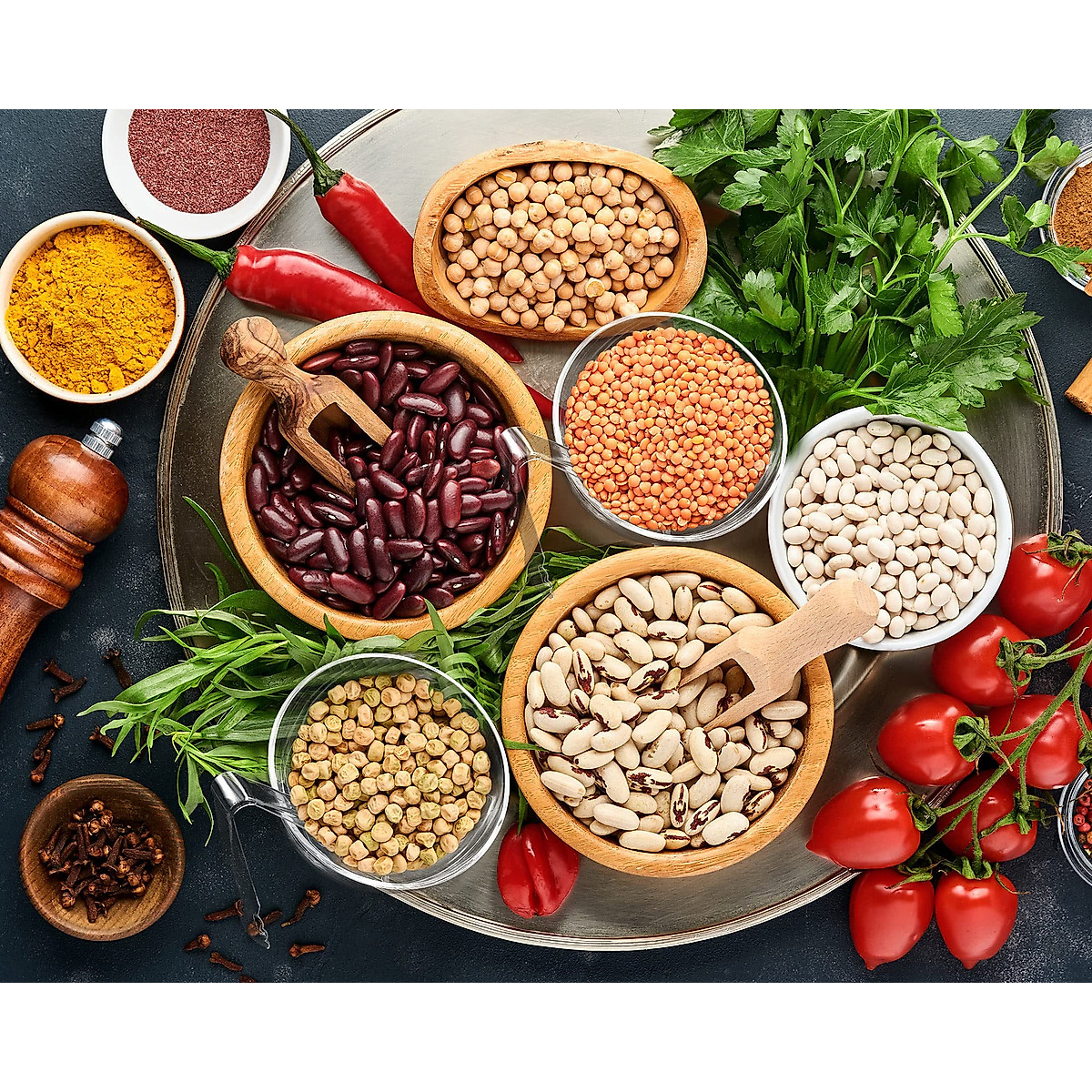 8 Pcs Acrylic Bowls Angled Plastic Bowls with Tongs Clear Salad Serving Bowls Thick Acrylic Serving Bowls for Parties Snack Candy Bowls Buffet Containers for Pasta, Chips, Fruit, Prep