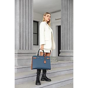 BOSTANTEN Briefcase for Women 15.6 Inch Genuine Leather Laptop Briefcase Shoulder Work Tote Bag Purse