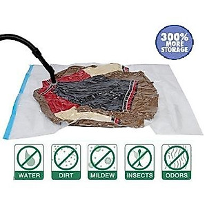 4 PACK JUMBO / Extra Large Space Saver Vacuum Seal Storage Bags Combo Deal