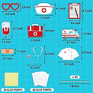 Generic Nurse Photo Booth Props 31 Packs Nurse Graduation Party Decoration Photo Booth Props Nurse Selfie Props