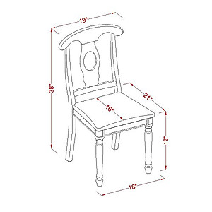 East West Furniture Dublin 5 Piece Dinette Set for 4 Includes a Round Table with Dropleaf and 4 Faux Leather Dining Room Chairs, 42x42 Inch, Black