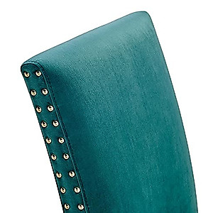 Modway Parcel Performance Velvet Dining Side Chairs - Set of 2, Teal