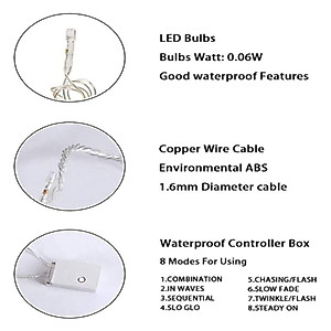 LIUPENGWEI Fairy String Lights，LED Rope Lights with 8 Lighting Modes, Perfect for Home, Garden, Bedroom, Christmas, Wedding, Party Decoration Lamp Garden Ghost Light