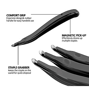 KTRIO Staple Remover Professional Magnetic Easy Staple Removers Stapler Remover Staple Remover Tool Staple Puller Remover Staple Pullers for Office, School and Home, 3 Pack Black