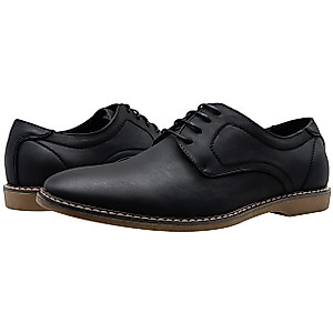 Jousen Dress Shoes for Men Plain Toe Suede Oxfords Lightweight Business Casual Classic Formal Derby Shoes(AMY619 Black 9)