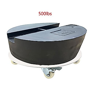 YUjieSTC Plant Stand with Wheels,3.0mm Thick Aluminum Alloy Heavy Duty Plant Caddy with Wheels, Rolling Plant Stand Holds 12 Inch and 500lbs（White）