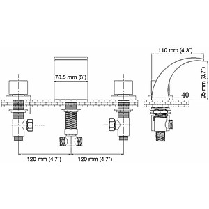 MOSSON LED Bathroom Faucet Brass Bathroom Sink Faucet 3 Hole 8 Inch Basin Mixer Tap Gold Bath Faucet 2 Crystal Knobs Vanity Lavatory Faucet for Bathroom